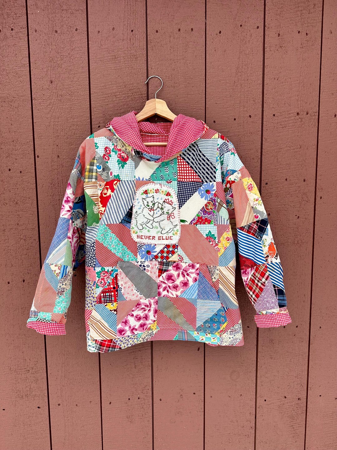 Hand Made, One of a Kind, Upcycled Oversized Quilt Hoodie, Medium - Etsy