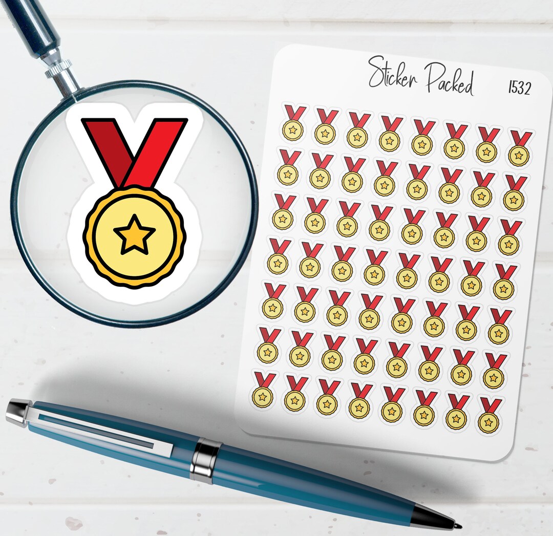 Gold Medal Planner Sticker Gold Medal Icon Sticker Gold Medal Sticker ...