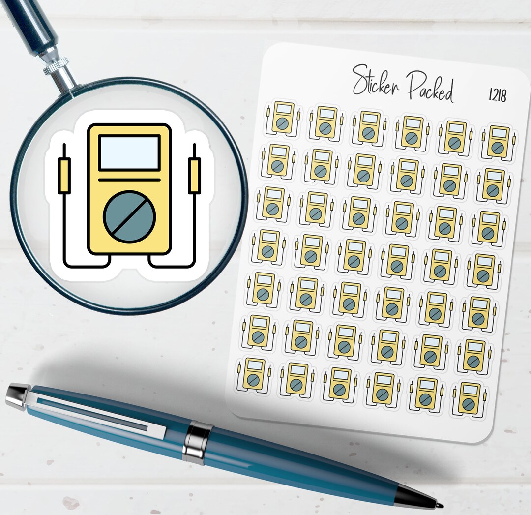Voltmeter Planner Sticker Voltmeter Icon Sticker Voltmeter Sticker - Etsy