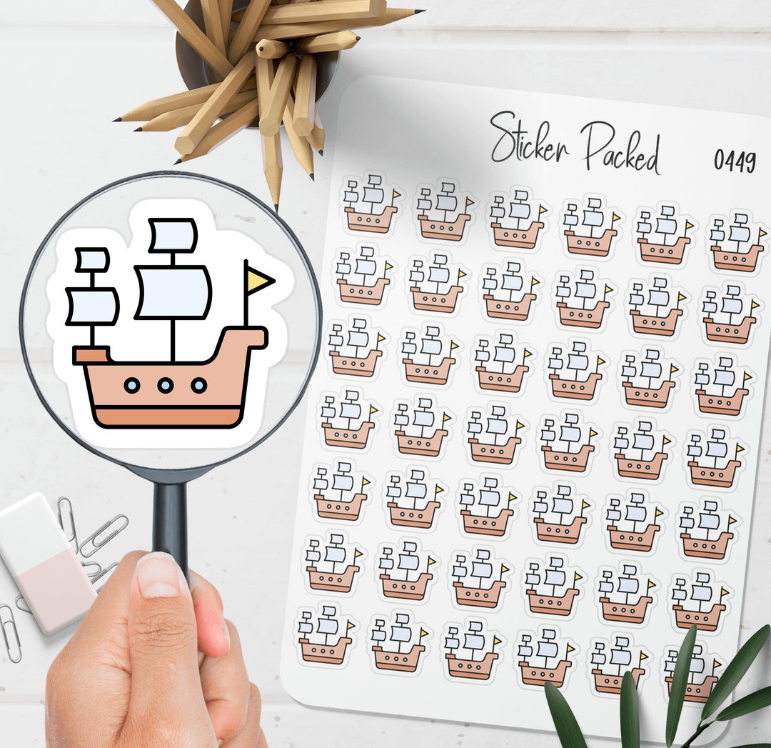 Pirate Ship Planner Sticker Pirate Ship Icon Sticker Pirate - Etsy