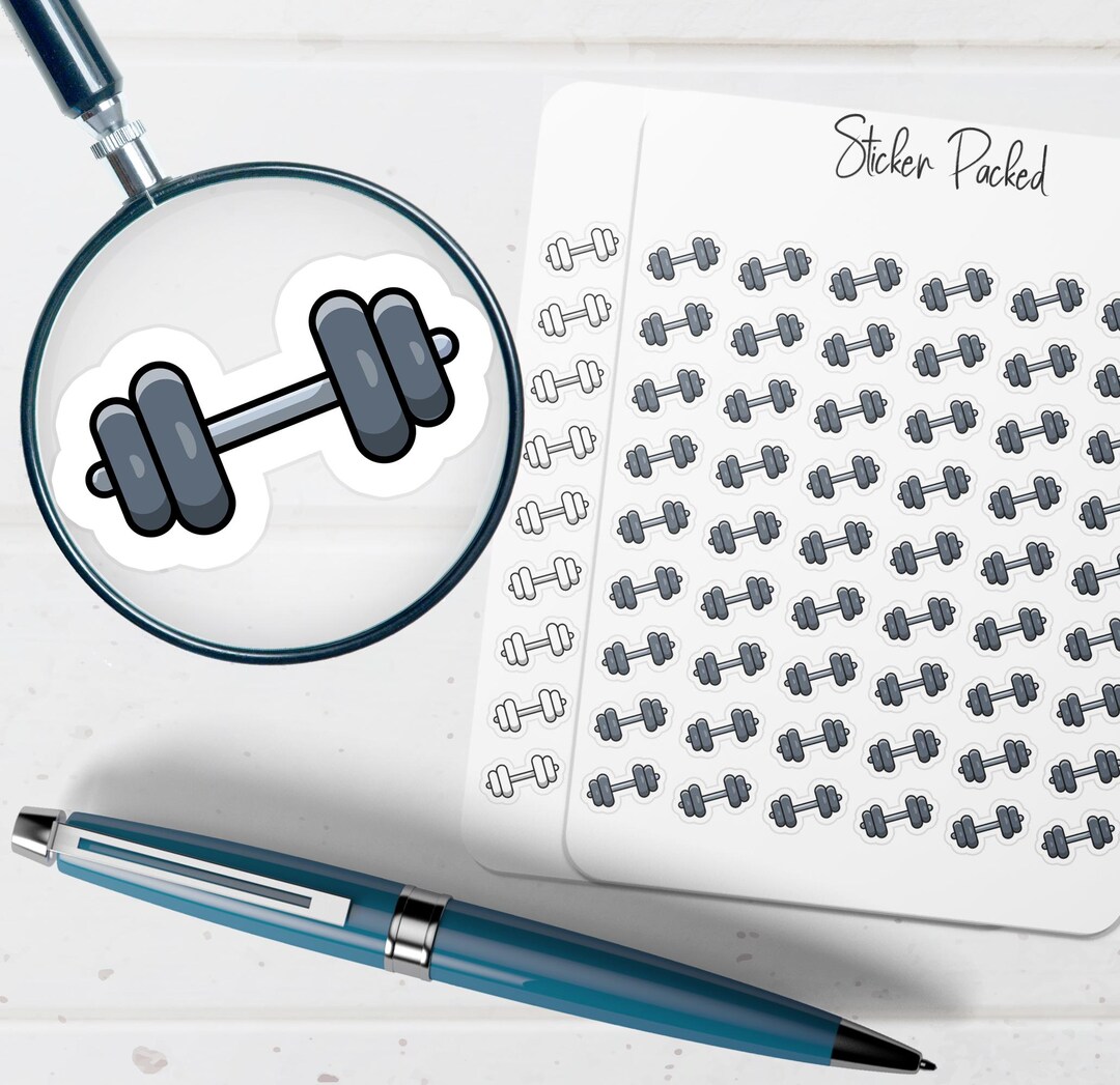 Dumbbell Planner Sticker Dumbbell Icon Sticker Dumbbell Sticker - Etsy
