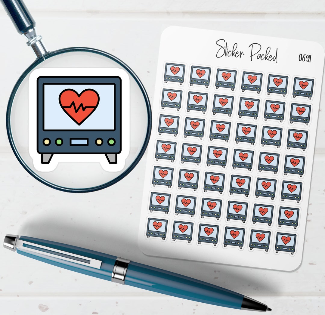 Heart Rate Planner Sticker Heart Rate Icon Sticker Heart Rate Sticker ...