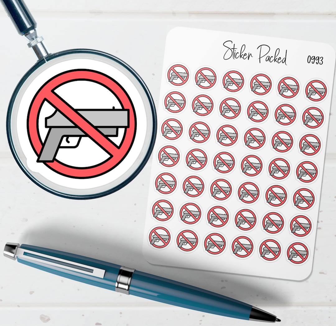 No Weapons Planner Sticker No Weapons Icon Sticker No Weapons Sticker ...