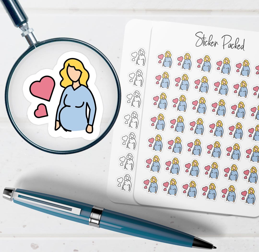 Pregnant Woman Planner Sticker Pregnant Woman Icon Sticker Pregnant ...
