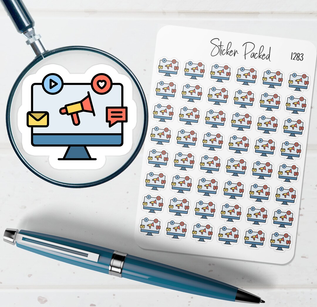 Social Media Planner Sticker Social Media Icon Sticker Social Media ...