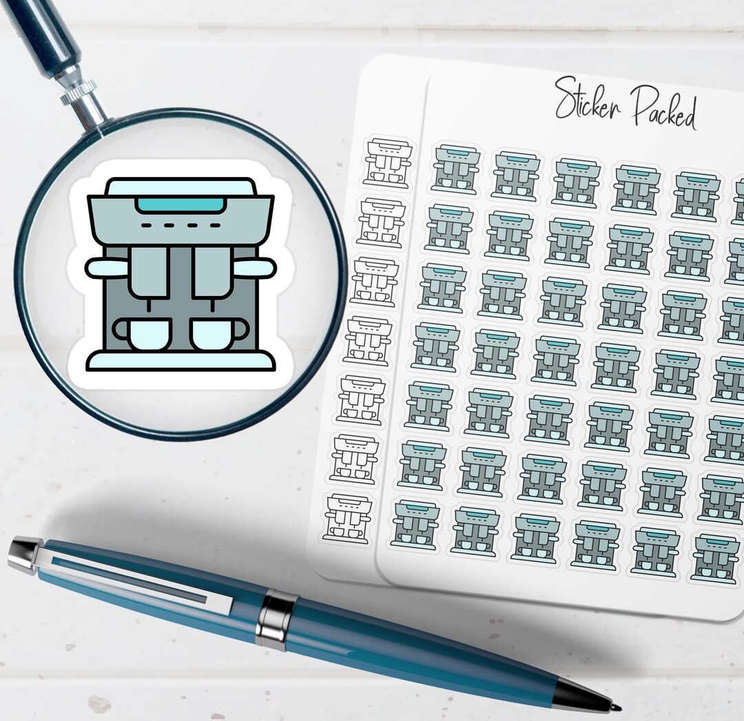 Expresso Coffee Machine Planner Sticker Expresso Coffee Machine Icon ...