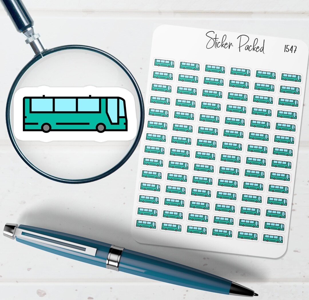 Bus Planner Sticker Bus Icon Sticker Bus Sticker - Etsy UK