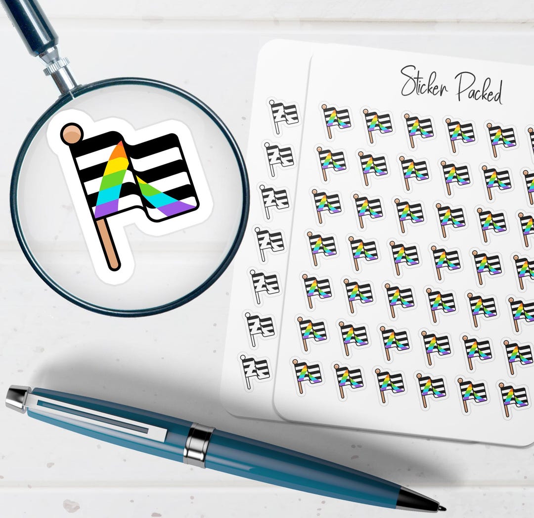 Straight Ally Pride Flag Planner Sticker Straight Ally Pride Flag Icon ...