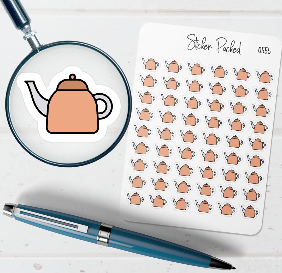 Coffee Kettle Planner Sticker Coffee Kettle Icon Sticker Coffee Kettle ...