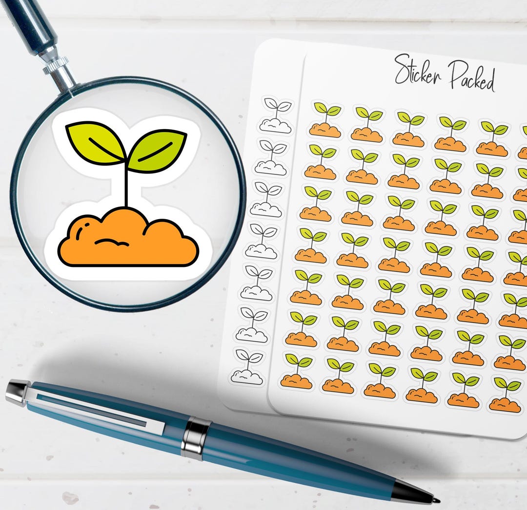 Sprout Planner Sticker Sprout Icon Sticker Sprout Sticker - Etsy