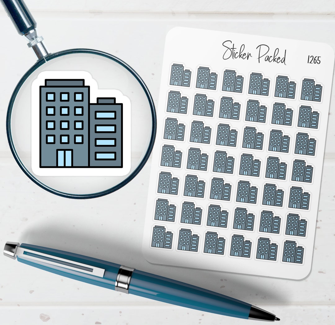 Office Building Planner Sticker Office Building Icon Sticker Office ...