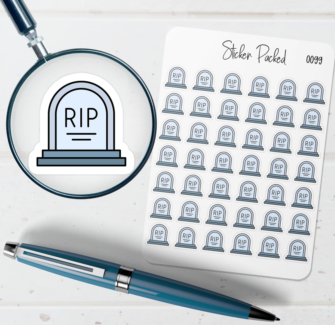Gravestone Planner Sticker Gravestone Icon Sticker Gravestone Sticker ...