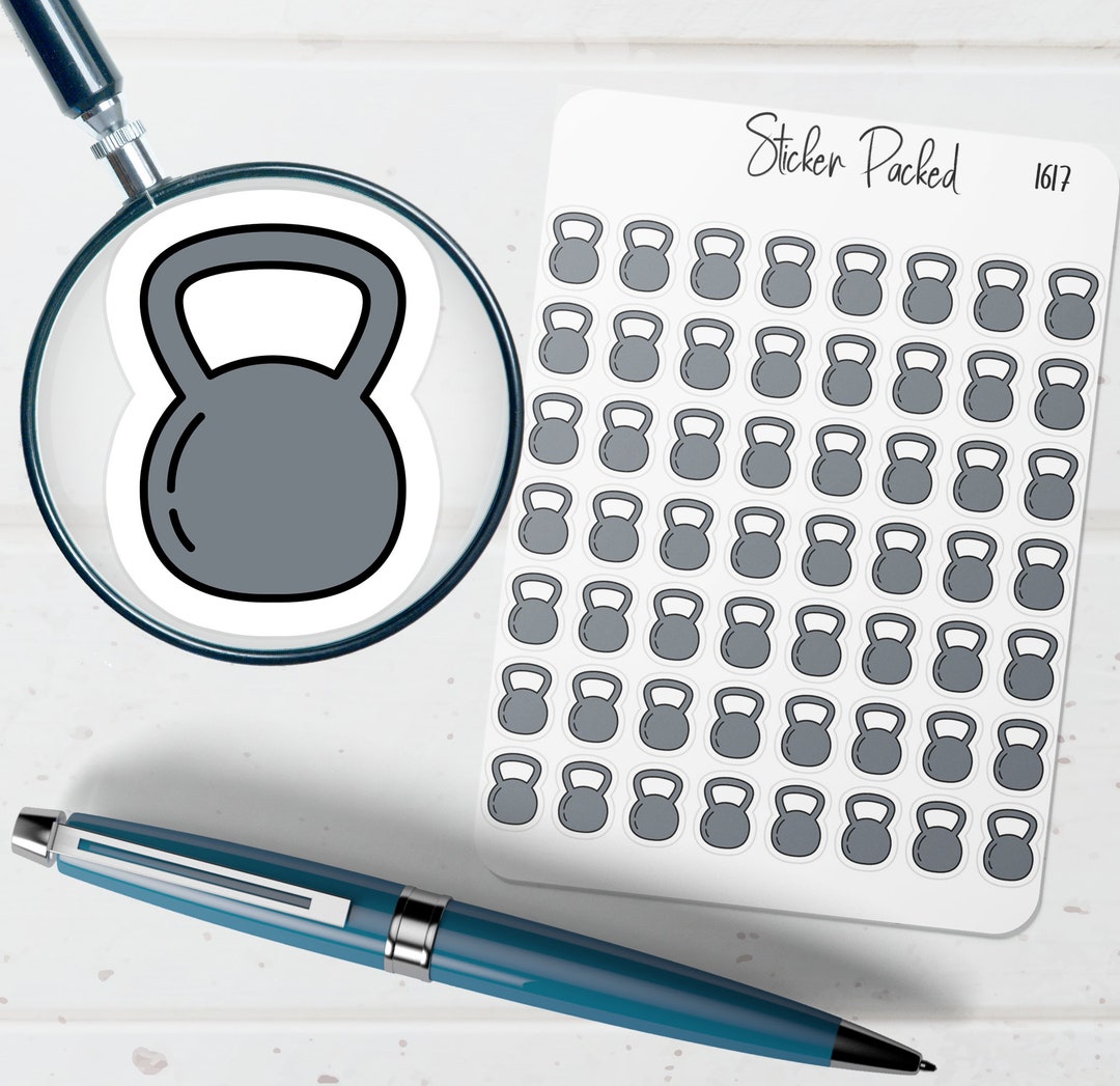 Kettlebell Planner Sticker Kettlebell Icon Sticker Kettlebell Sticker - Etsy