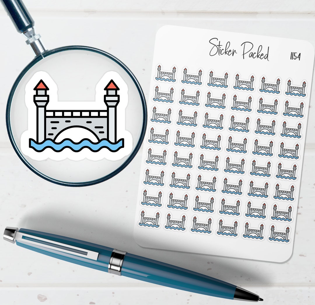 Bridge Planner Sticker Bridge Icon Sticker Bridge Sticker - Etsy
