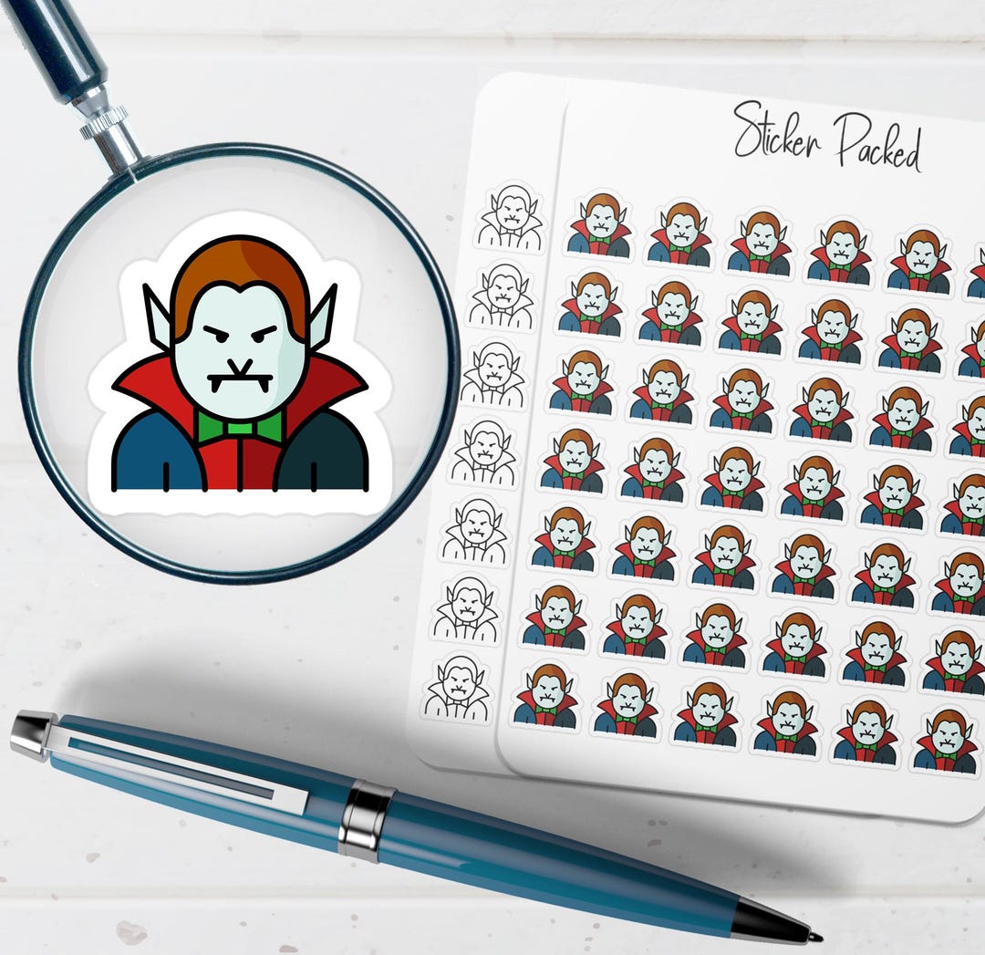 Dracula Planner Sticker Dracula Icon Sticker Dracula Sticker Halloween ...
