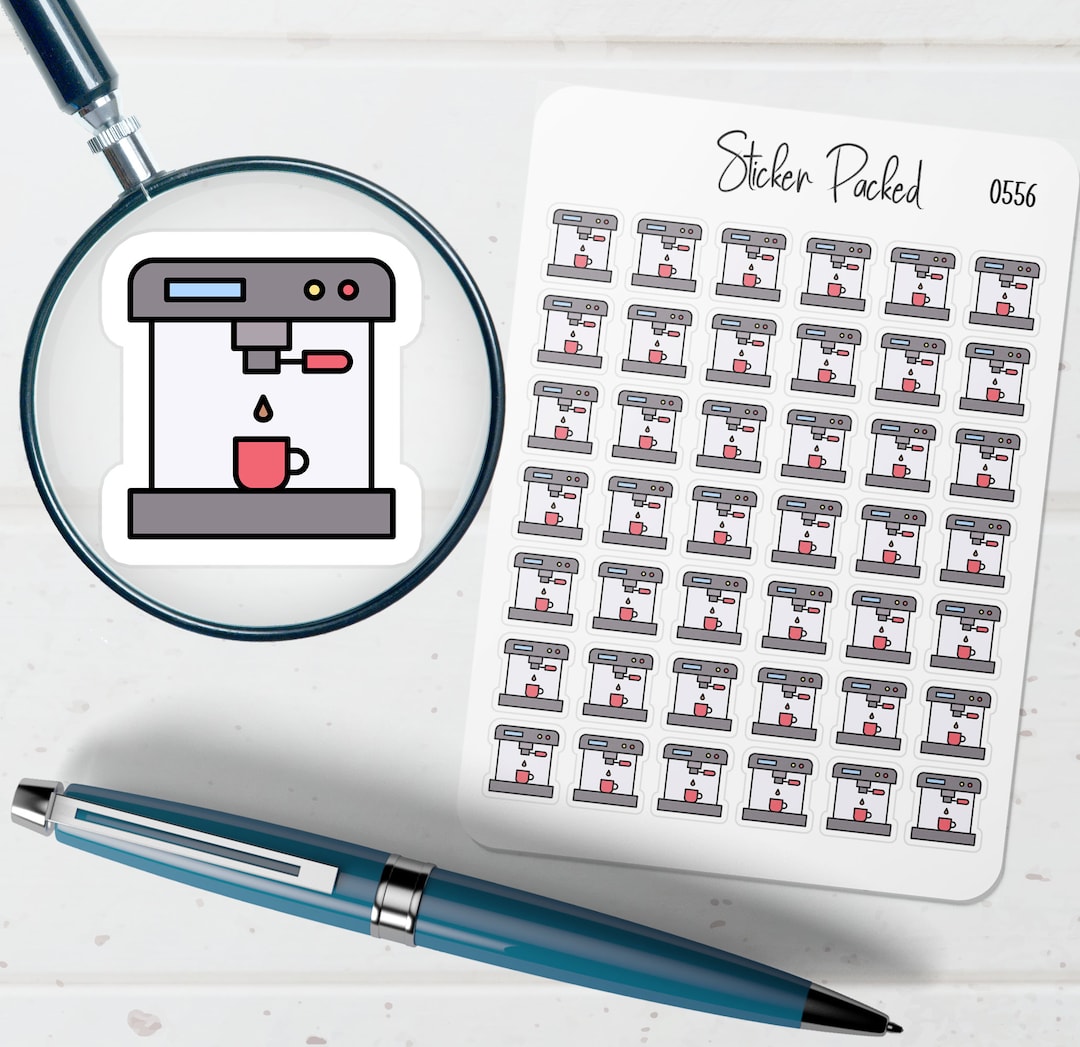Coffee Machine Planner Sticker Coffee Machine Icon Sticker - Etsy