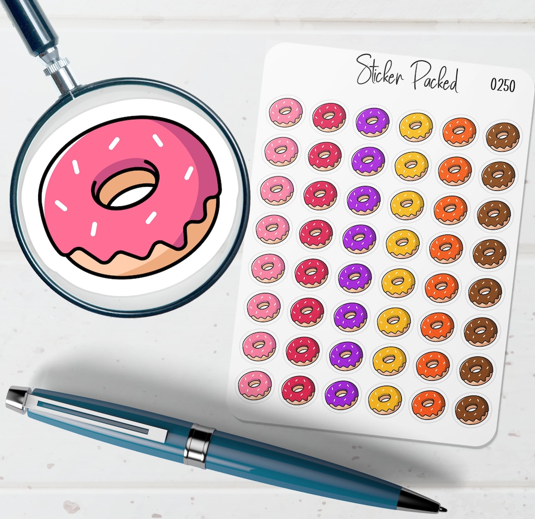 Donut Planner Sticker Donut Icon Sticker Donut Sticker Food Planner ...