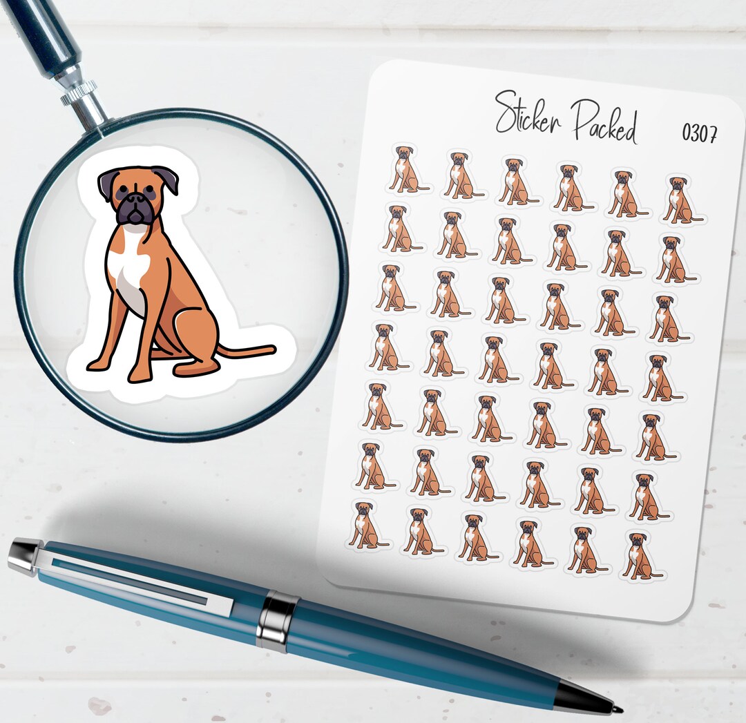 Boxer Planner Sticker Boxer Icon Sticker Boxer Sticker Dog Planner ...