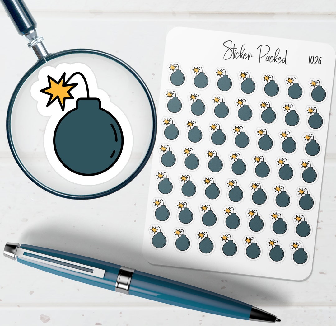 Bomb Blast Planner Sticker Bomb Blast Icon Sticker Bomb Blast Sticker ...
