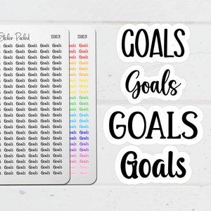 Goals Planner Sticker Goals Script Sticker Goals Word Sticker Goals ...