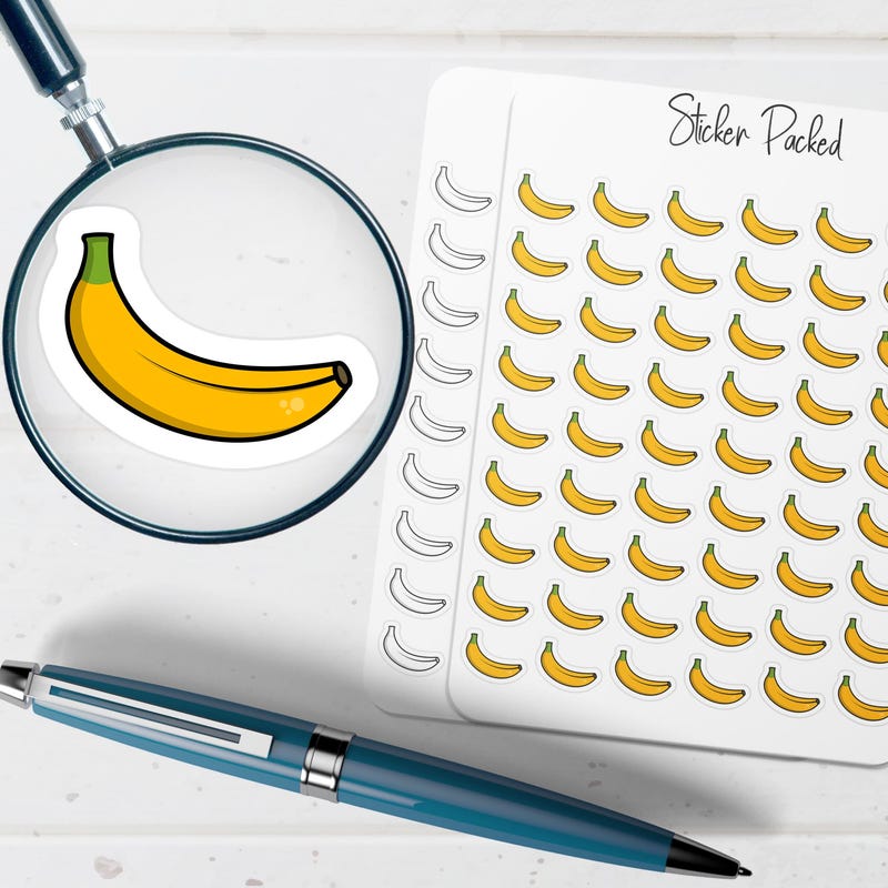 Banana Mini Stickers - Etsy