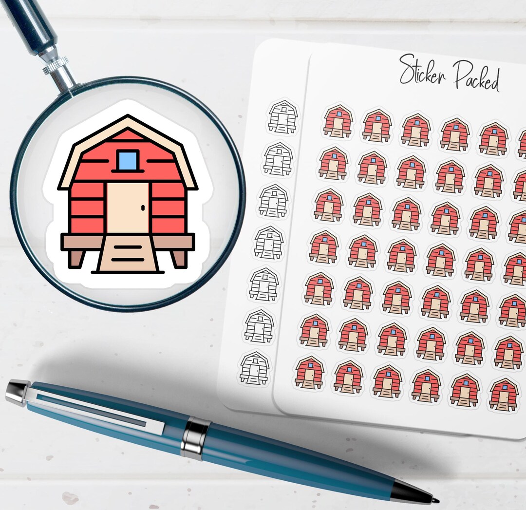 Chicken Coop Planner Sticker Chicken Coop Icon Sticker Chicken Coop ...