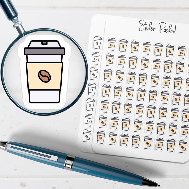 Coffee Cup Stickers - Etsy