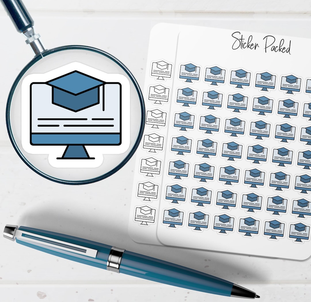 Online Course Planner Sticker Online Course Icon Sticker Online Course ...