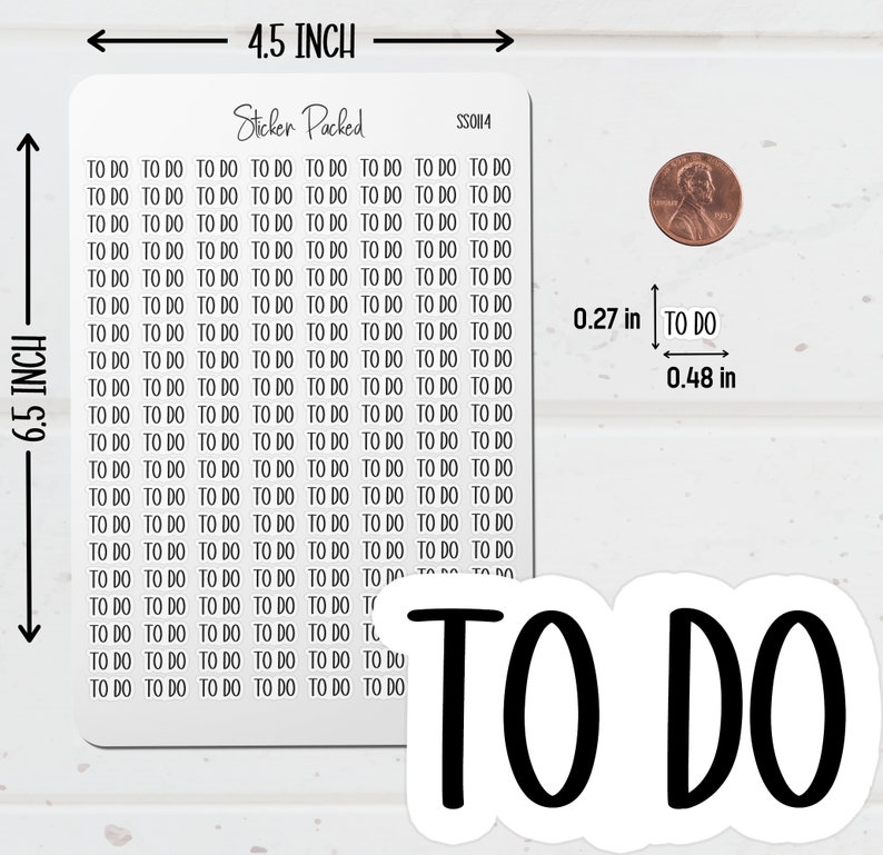 To Do Planner Sticker to Do Script Sticker to Do Word Sticker to Do ...