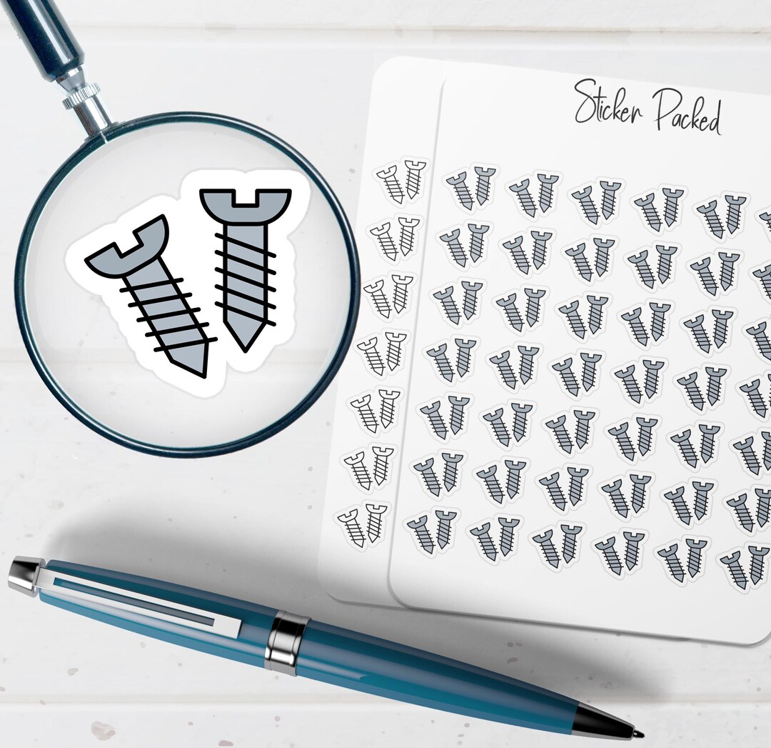 Bolts Planner Sticker Bolts Icon Sticker Bolts Sticker - Etsy