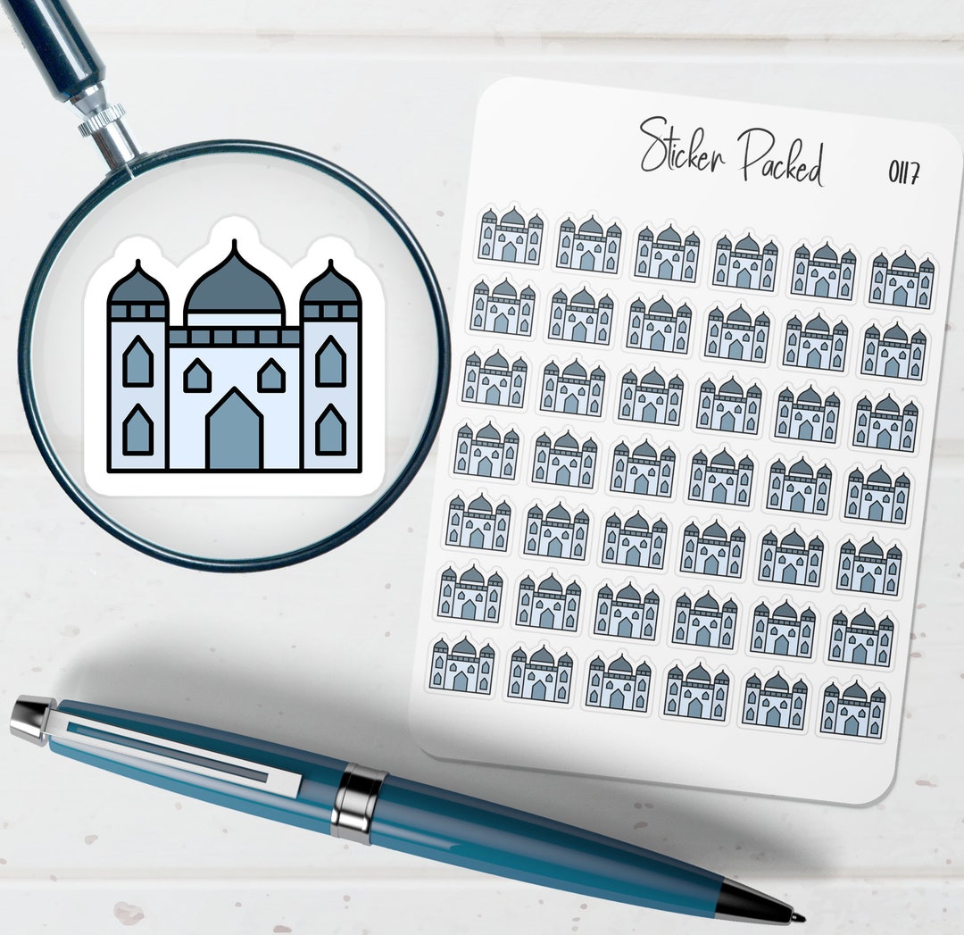 Mosque Planner Sticker Mosque Icon Sticker Mosque Sticker - Etsy
