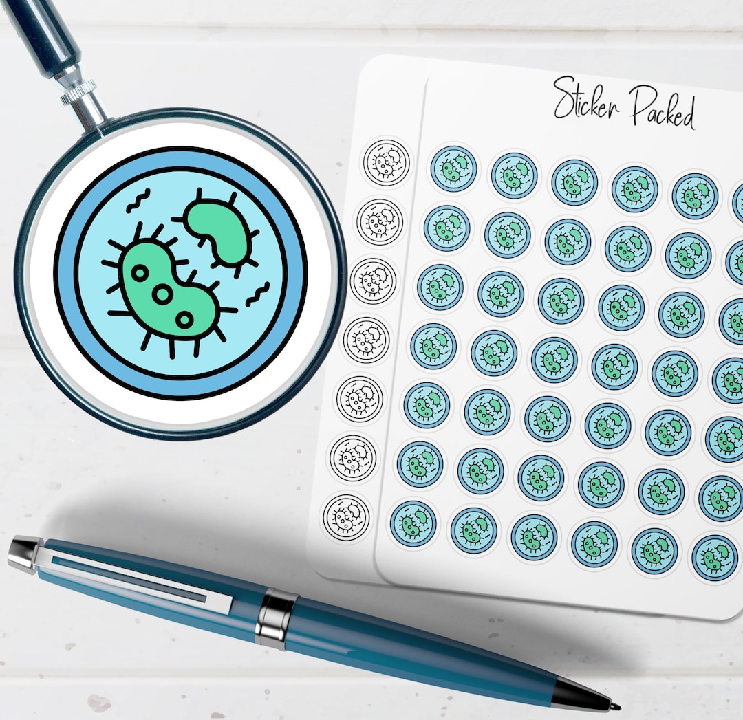 Bacteria Planner Sticker Bacteria Icon Sticker Bacteria Sticker - Etsy UK