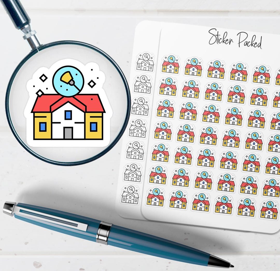 Clean House Planner Sticker Clean House Icon Sticker Clean House ...