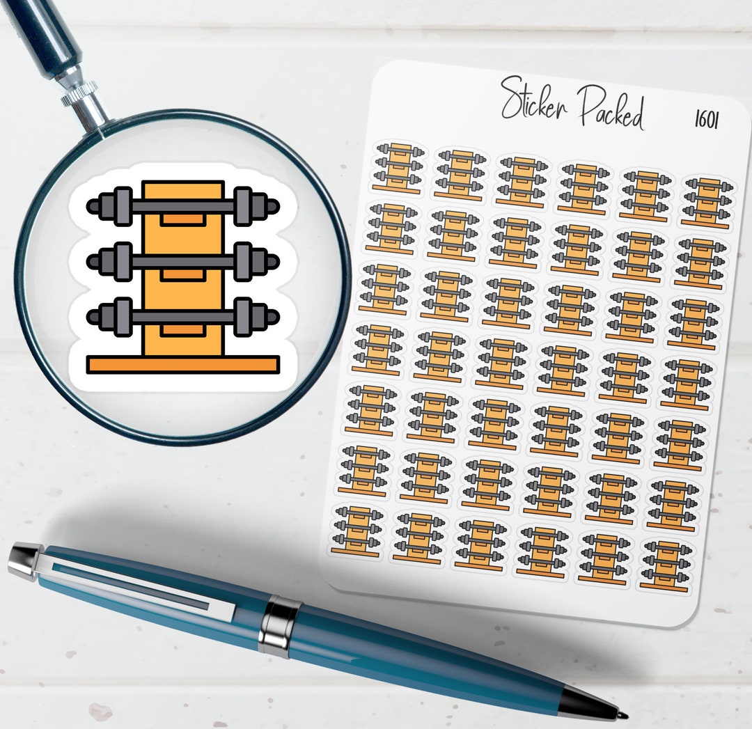 Barbells Planner Sticker Barbells Icon Sticker Barbells Sticker - Etsy