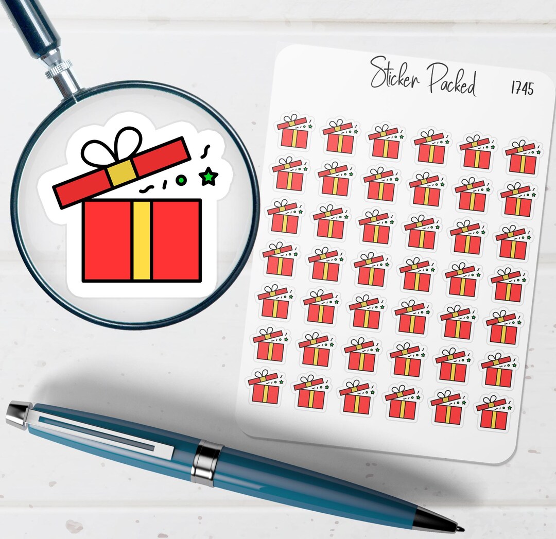 Gift Planner Sticker Gift Icon Sticker Gift Sticker Christmas Planner ...