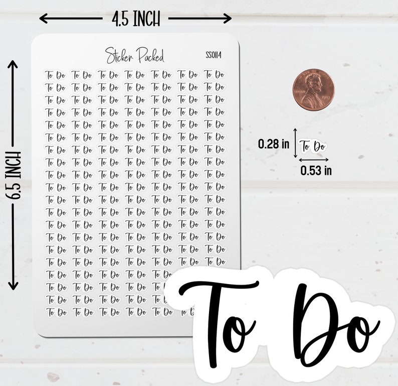 To Do Planner Sticker to Do Script Sticker to Do Word Sticker to Do ...