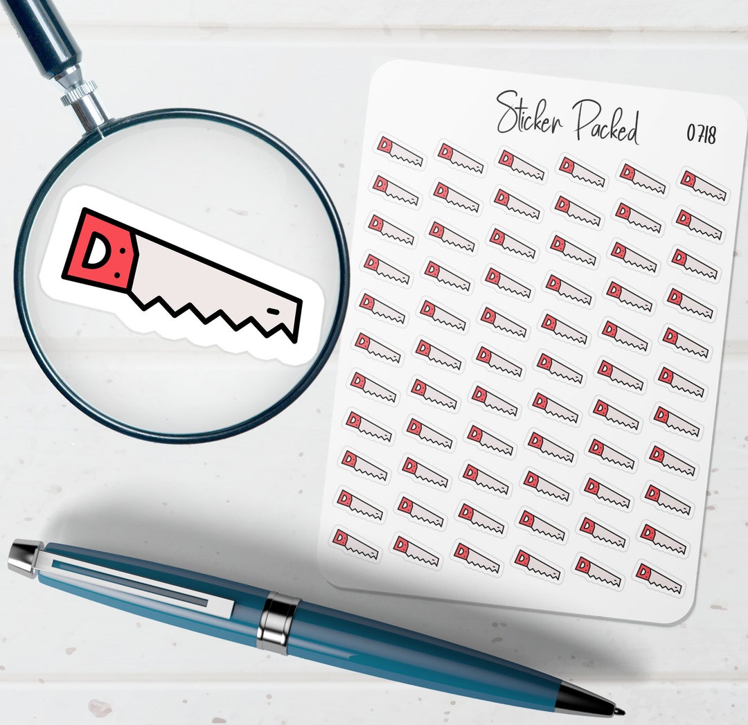 Saw Planner Sticker Saw Icon Sticker Saw Sticker - Etsy