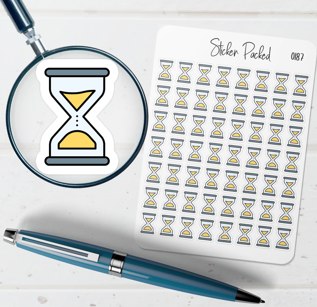 Hourglass Planner Sticker Hourglass Icon Sticker Hourglass Sticker - Etsy