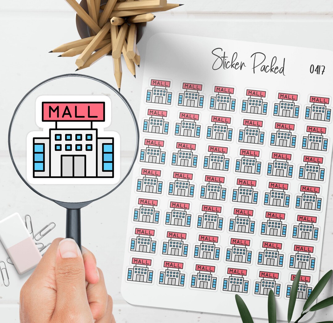 Mall Planner Sticker Mall Icon Sticker Mall Sticker - Etsy