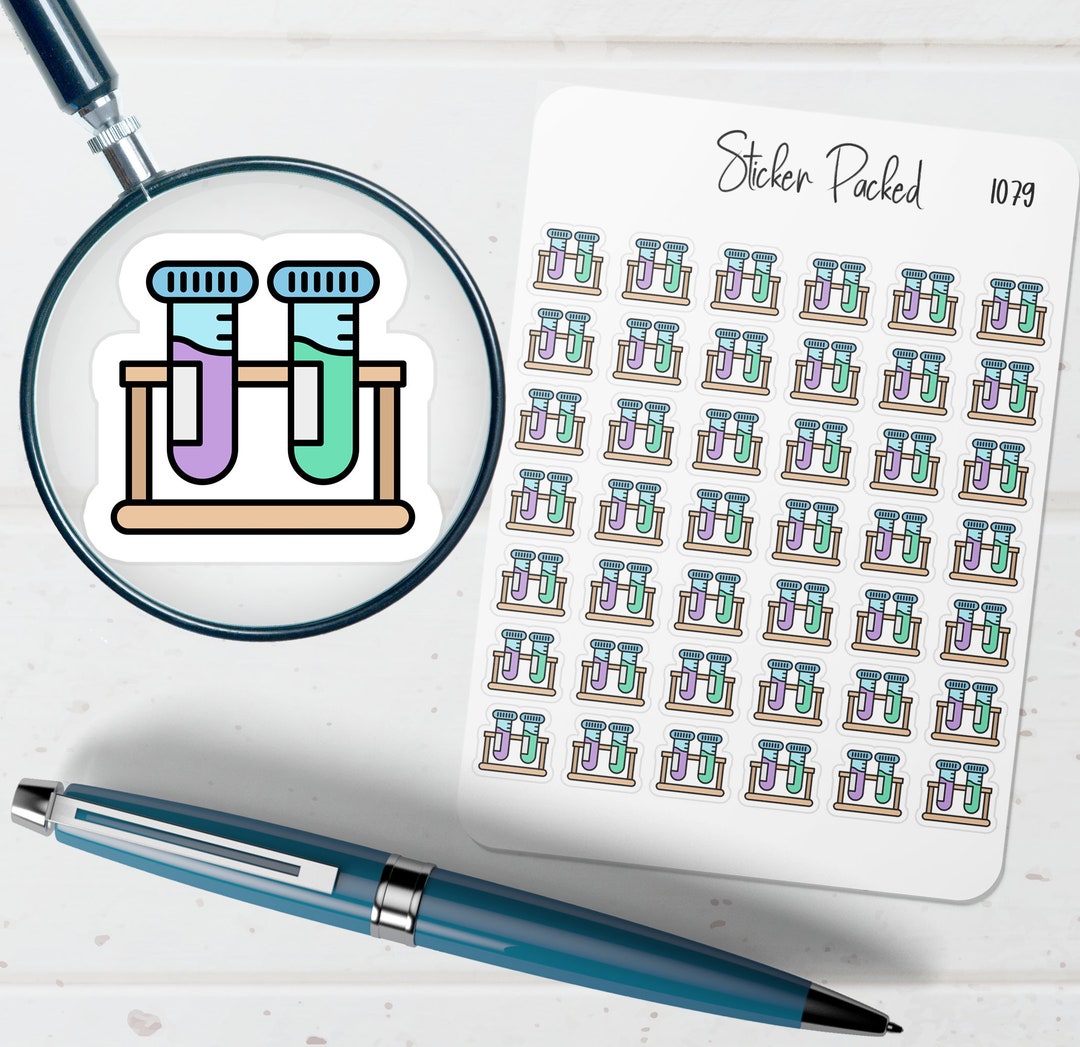 Test Tubes Planner Sticker Test Tubes Icon Sticker Test Tubes Sticker ...
