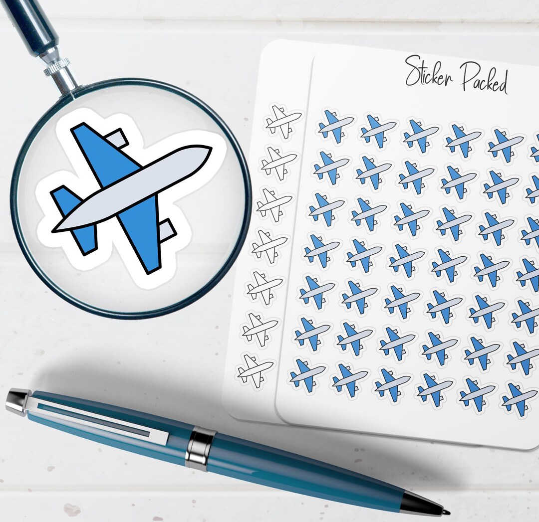 Airplane Planner Stickers Travel Planner Stickers Plane Stickers for ...