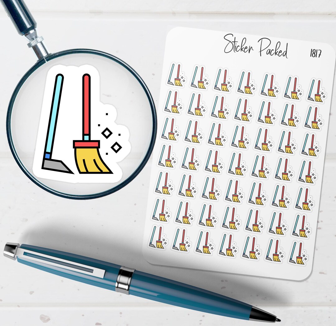 Sweep Planner Sticker Sweep Icon Sticker Sweep Sticker - Etsy