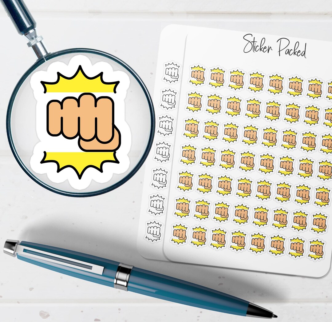 Punch Planner Sticker Punch Icon Sticker Punch Sticker Martial Arts ...