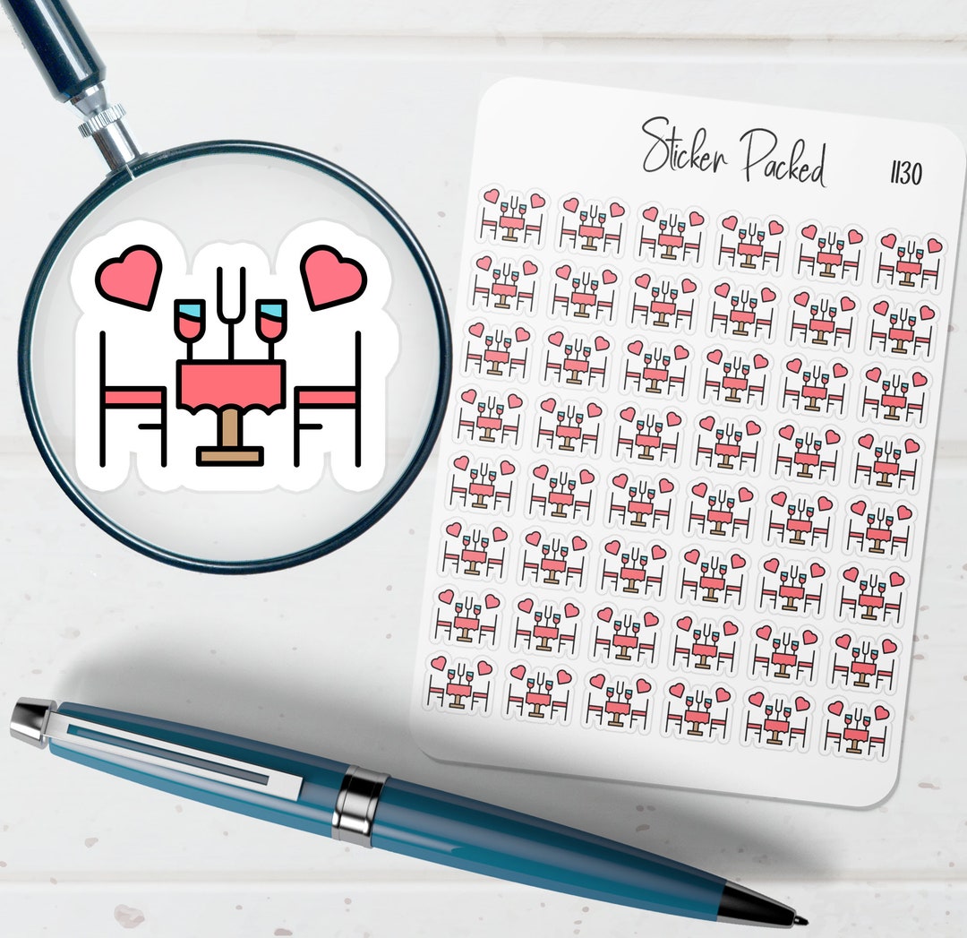 Romantic Dinner Planner Sticker Romantic Dinner Icon Sticker Romantic ...