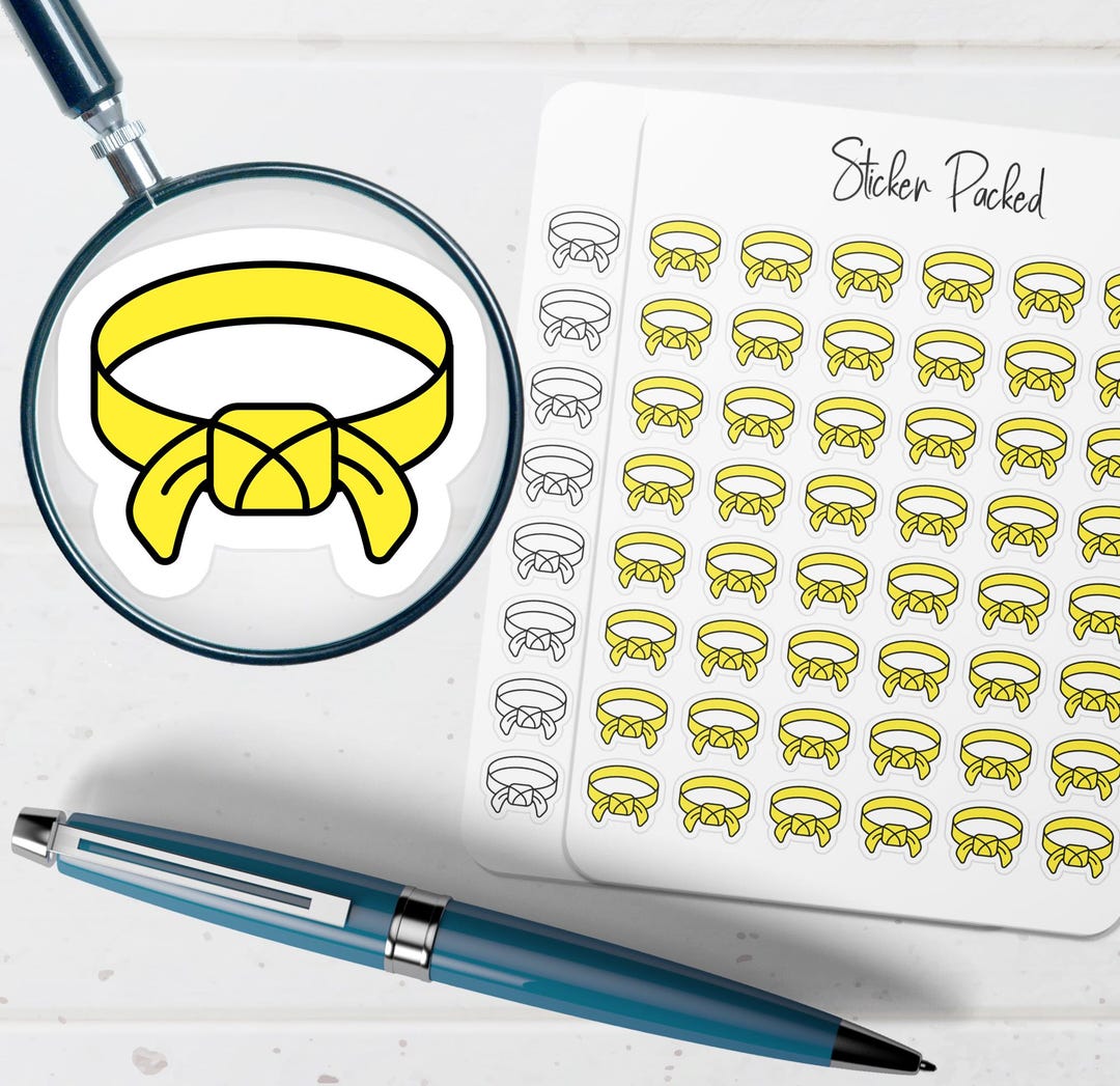 Martial Arts Belt Planner Sticker Martial Arts Belt Icon Sticker ...