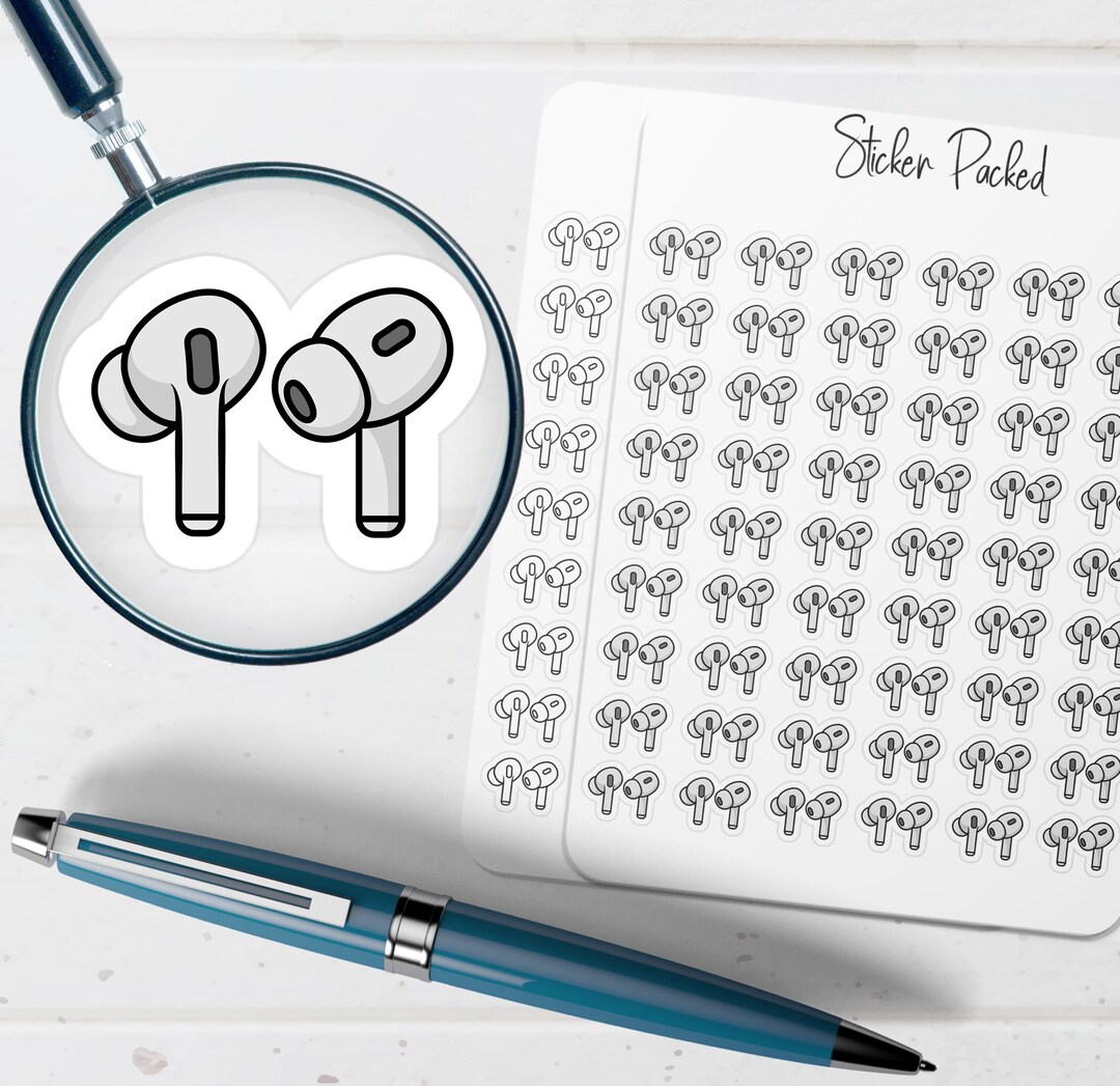 Airpods Planner Sticker Airpods Icon Sticker Airpods Sticker - Etsy