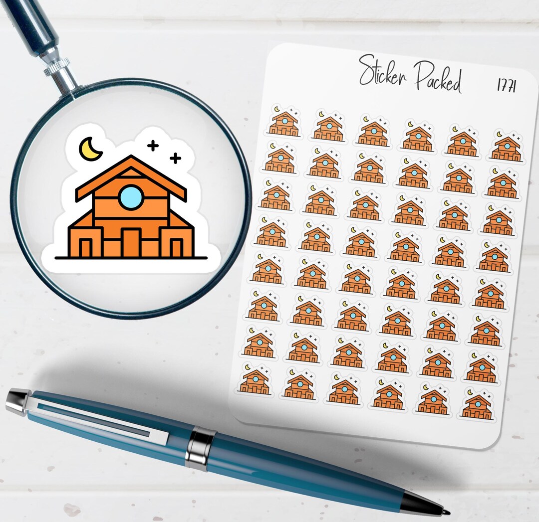 Wood Cabin Planner Sticker Wood Cabin Icon Sticker Wood Cabin Sticker ...