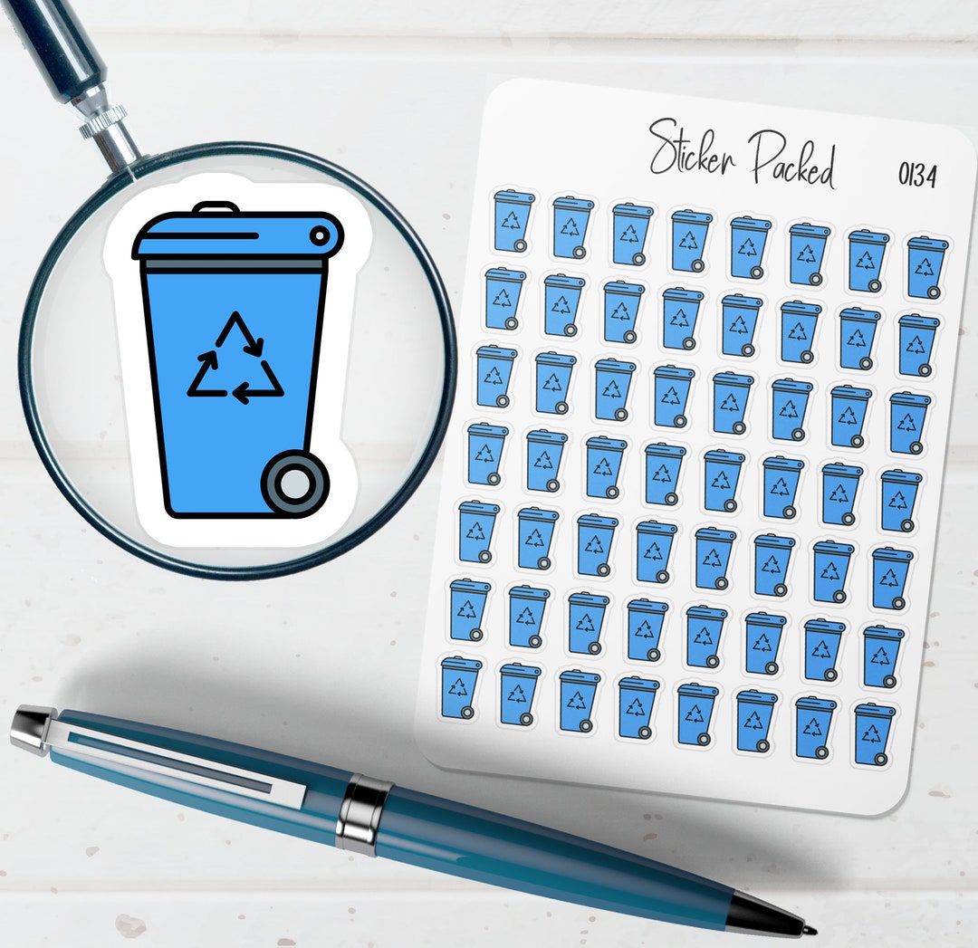 Recycling Bin Planner Sticker Recycling Bin Icon Sticker Recycling Bin ...