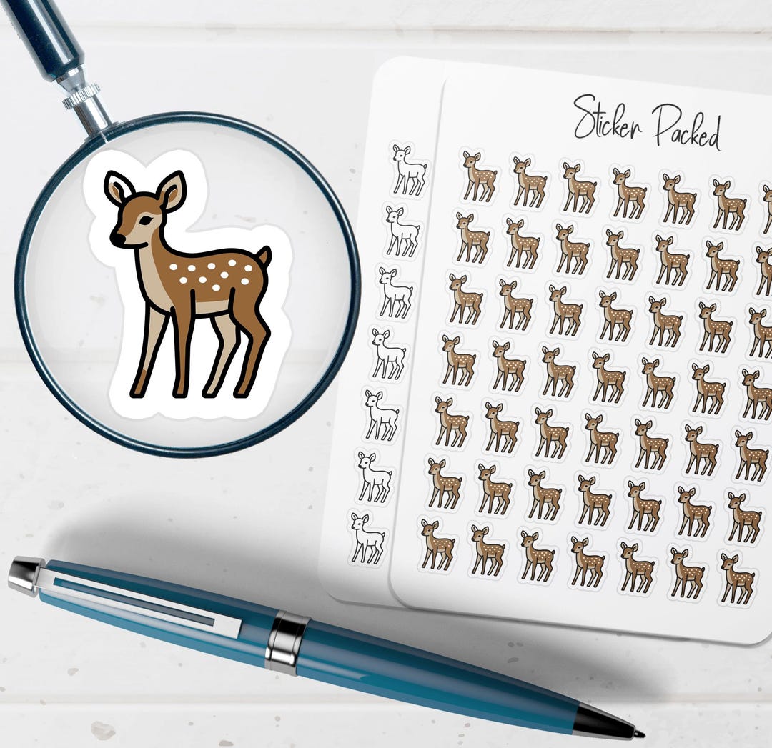 Fawn Planner Sticker Fawn Icon Sticker Fawn Sticker - Etsy