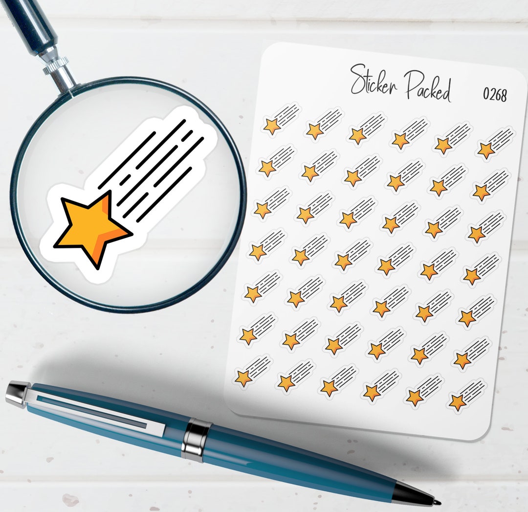 Shooting Star Planner Sticker Shooting Star Icon Sticker Shooting Star ...